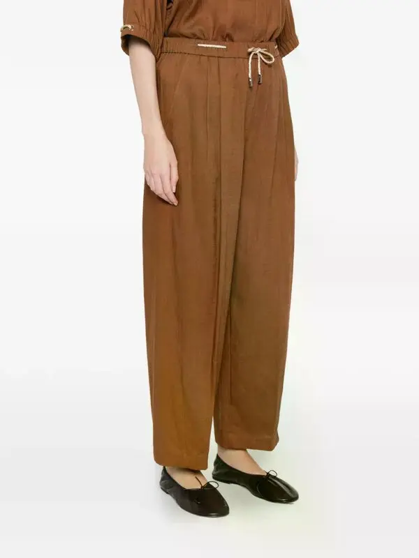 Herno Wide Leg Trousers - Brown