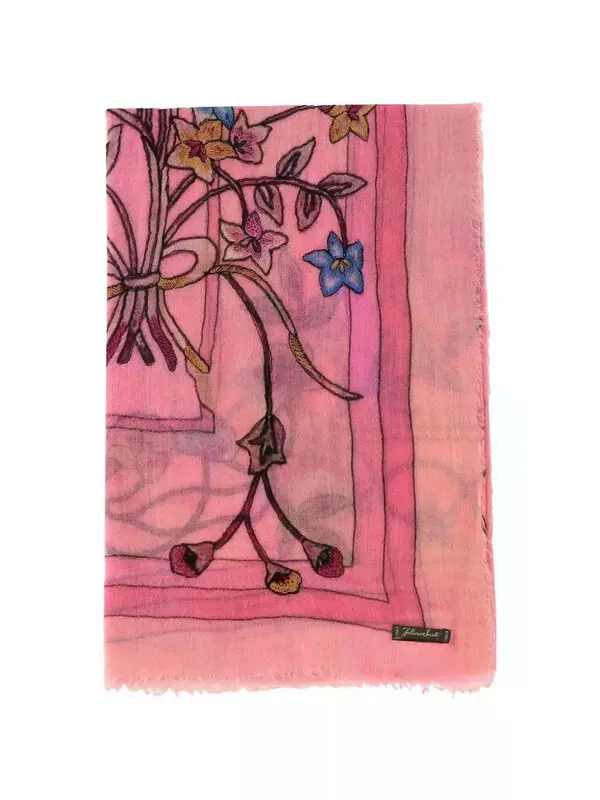 Faliero Sarti Chantal Floral-print Scarf - Pink