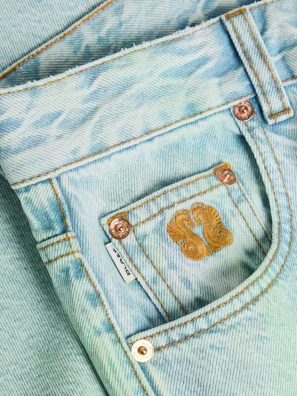 BLAZÉ MILANO Embroidered Denim Jeans