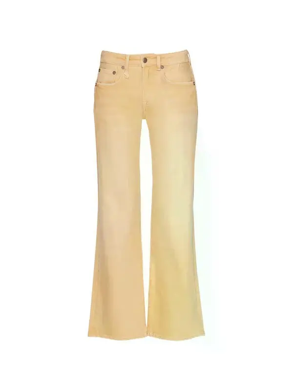 R13 Joan Cropped Flare Jeans - Neutrals