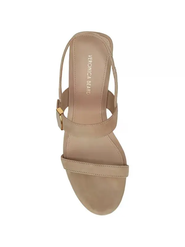 Veronica Beard Genetta Buckle Strap Sandals - Neutrals