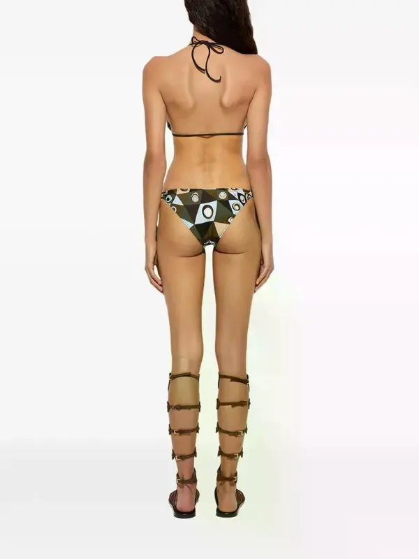 Emilio Pucci Occhi-print Triangle Bikini Top