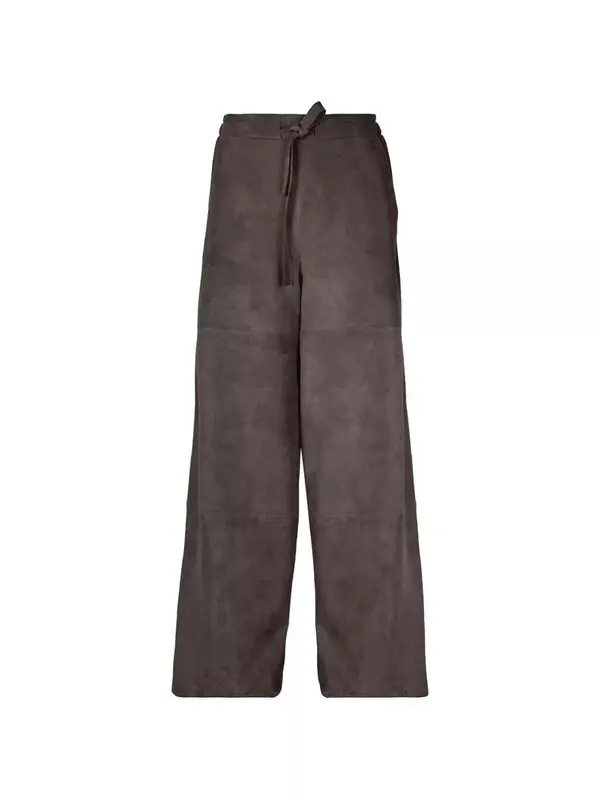 DESA 1972 Tie-waist Suede Palazzo Trousers