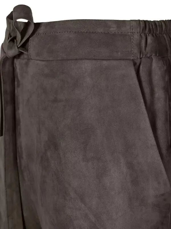DESA 1972 Tie-waist Suede Palazzo Trousers