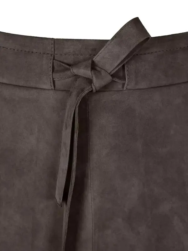 DESA 1972 Tie-waist Suede Palazzo Trousers