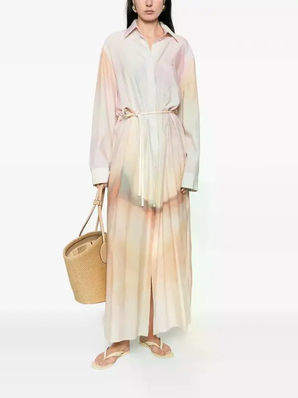 Nanushka Buttoned Tie Shirt Dress