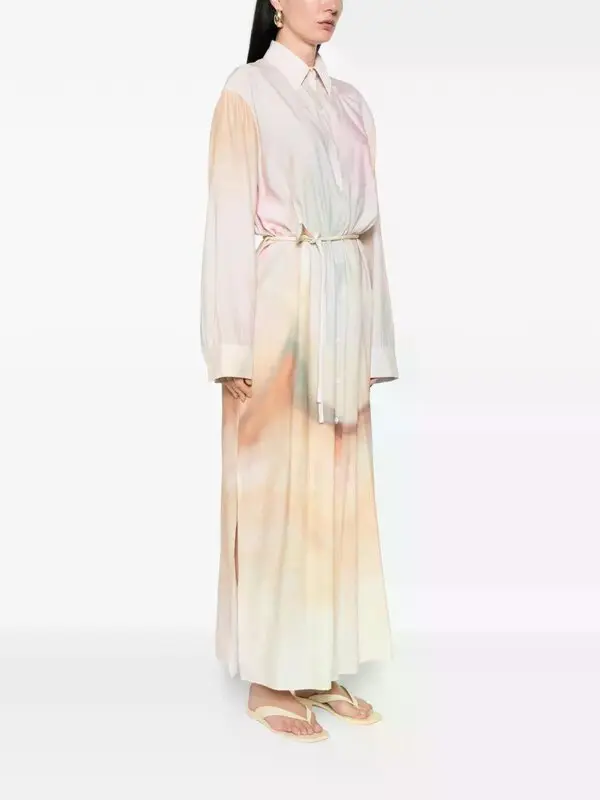 Nanushka Buttoned Tie Shirt Dress