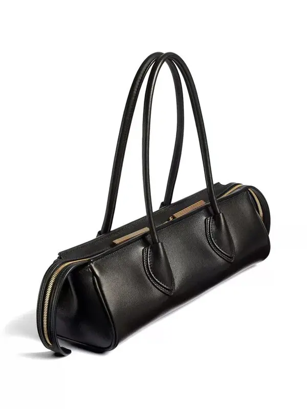 Khaite Logo-motif Shoulder Bag - Black