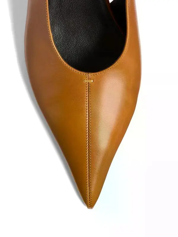 Khaite Bella Low Slingback Pumps - Brown