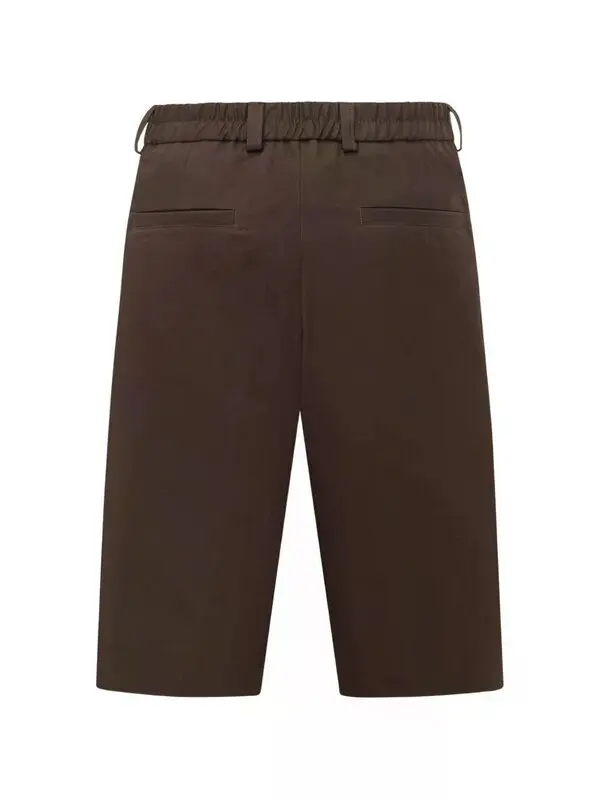 BOSS X David Beckham Pleated Cotton Shorts