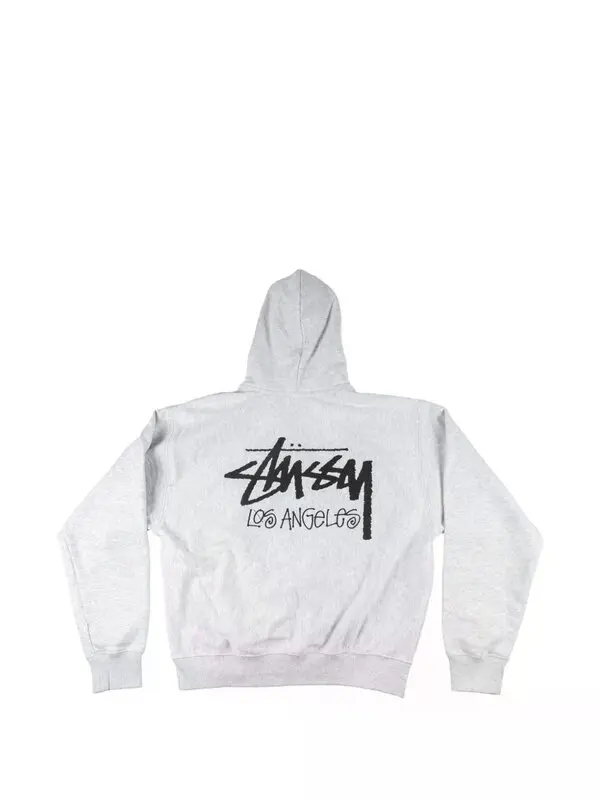 StÜssy Logo-print Hoodie - Grey