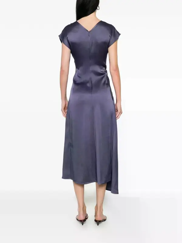 Victoria Beckham Twisted Midi Dress - Blue