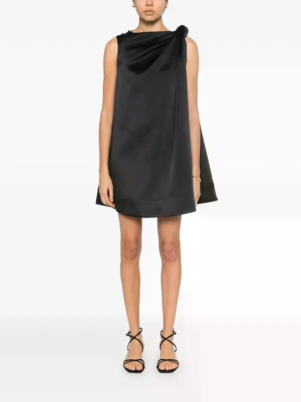 ELEH Knot-detail Mini Dress - Black