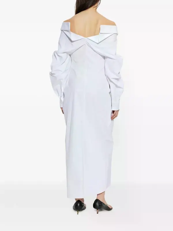 Givenchy Draped Poplin Off-the-shoulder Dress