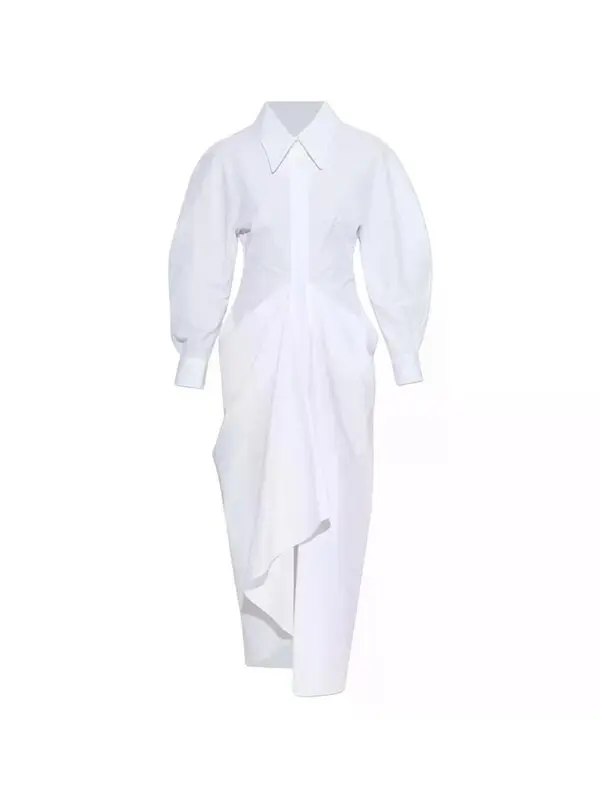 Givenchy Draped Poplin Off-the-shoulder Dress