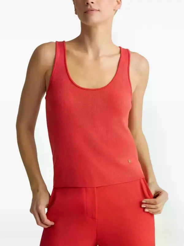 St. John Logo Detail Tank Top - Red