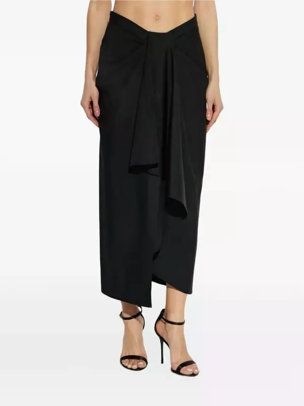 Givenchy Draped Midi Skirt - Black