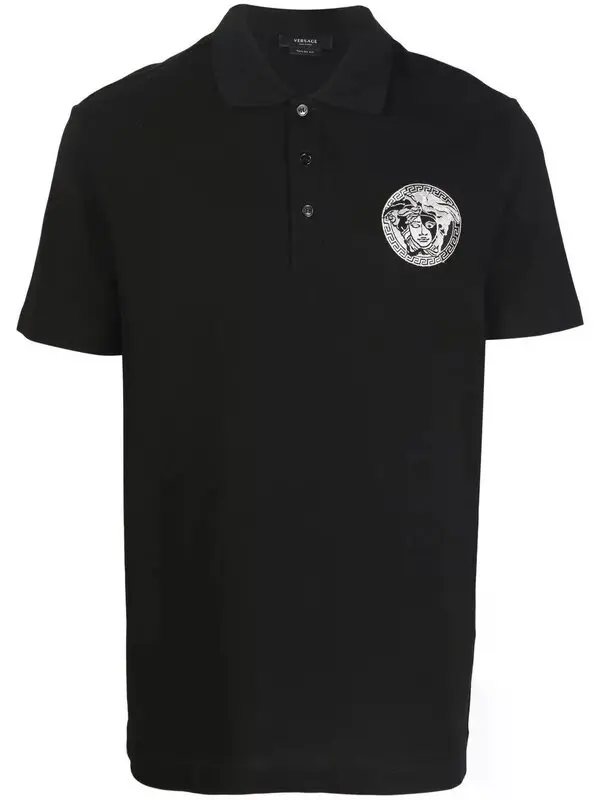 Versace Medusa-embroidered Polo Shirt