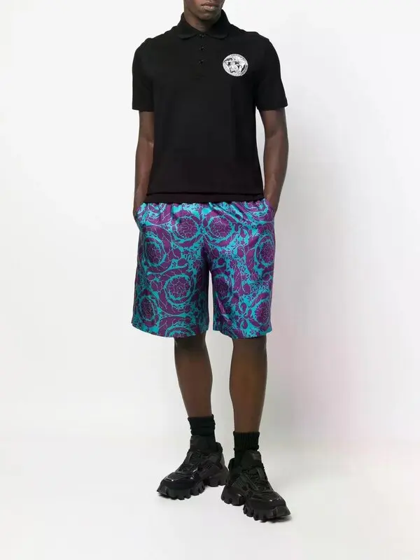 Versace Medusa-embroidered Polo Shirt