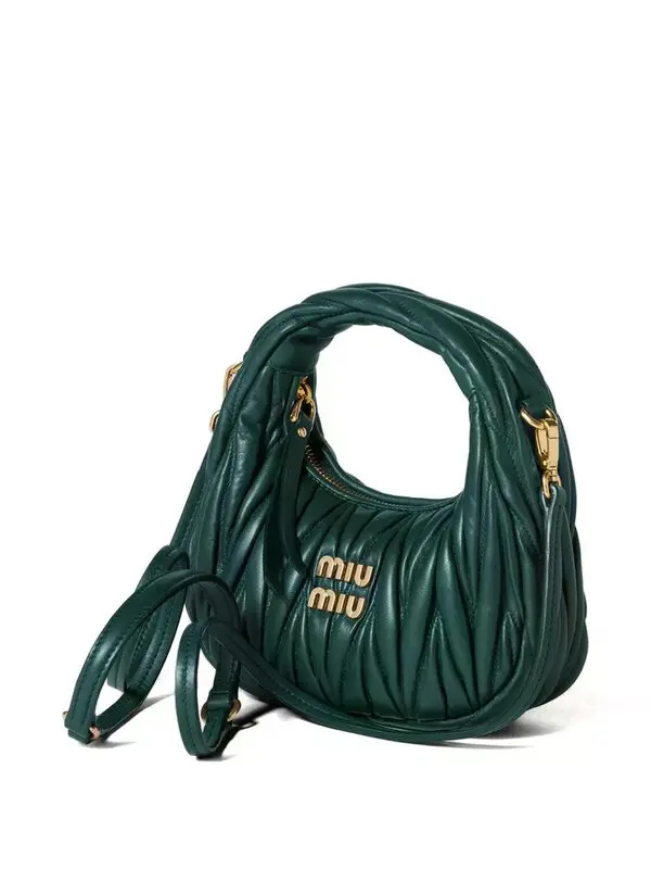 Miu Miu Wander Matelassé Nappa Leather Mini-bag - Green