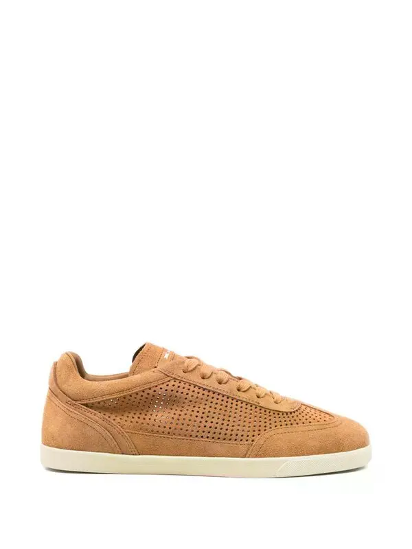 Kiton Perforated Leather Sneakers - Neutrals