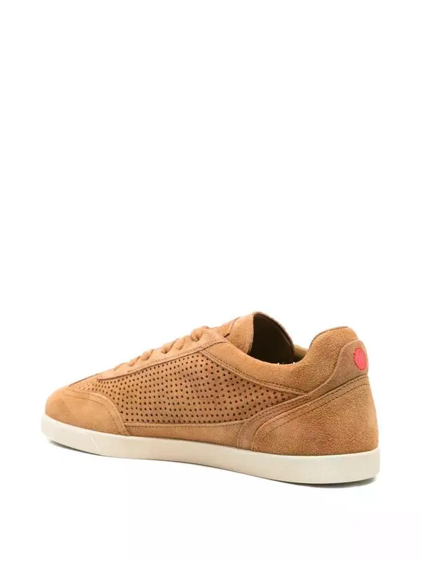 Kiton Perforated Leather Sneakers - Neutrals