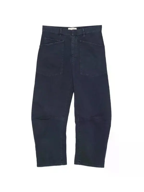 NILI LOTAN Patch-pocket Trousers - Blue