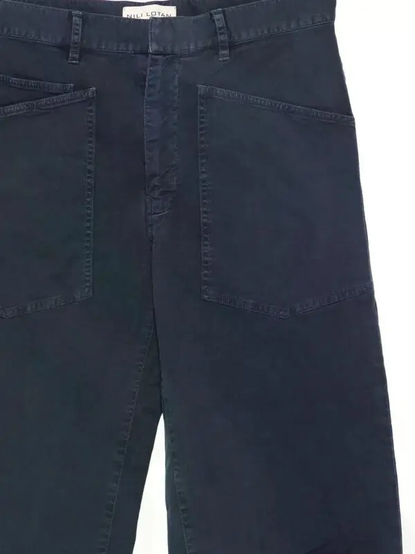 NILI LOTAN Patch-pocket Trousers - Blue