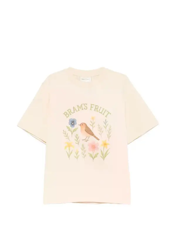 BRAM’S FRUIT Floral-bird-print T-shirt