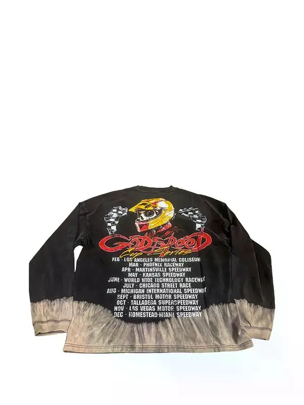 GODSPEED F.t.w Ls Bleached Wash Sweater - Black