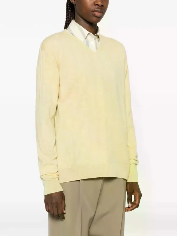 THE ROW Nian V-neck Sweater - Yellow