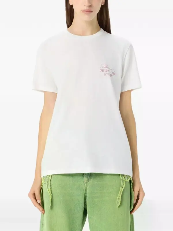 Blumarine Butterfly Print T-shirt - White