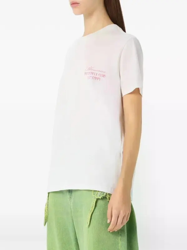 Blumarine Butterfly Print T-shirt - White
