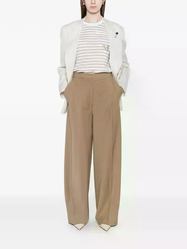 LARDINI Pleated Wide-leg Trousers