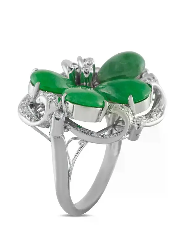LB EXCLUSIVE Diamond And Jade Ring