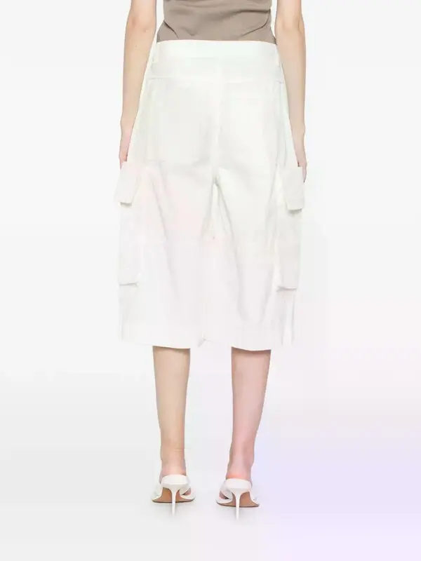 Pinko Albareto Garment-dyed Cotton Gabardine Cargo Bermuda Shorts