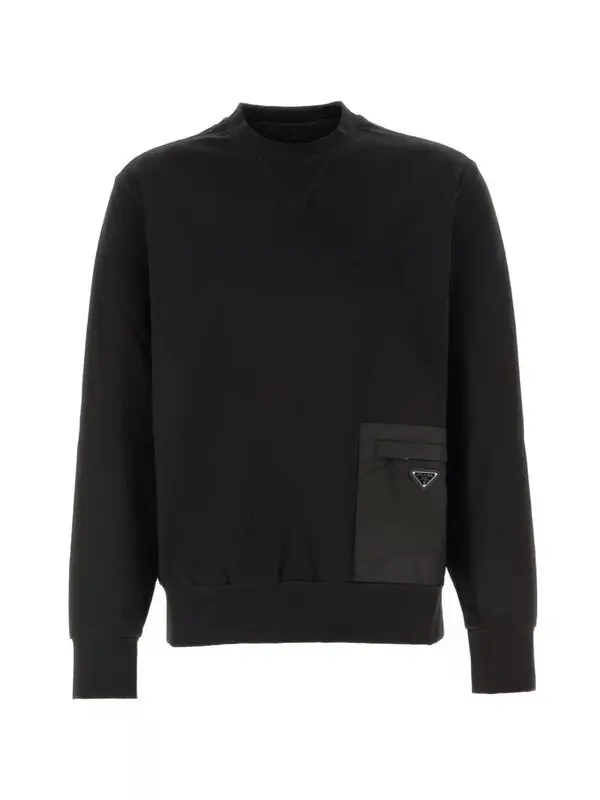 Prada Triangle Logo Pocket Sweatshirt