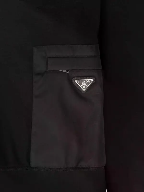 Prada Triangle Logo Pocket Sweatshirt