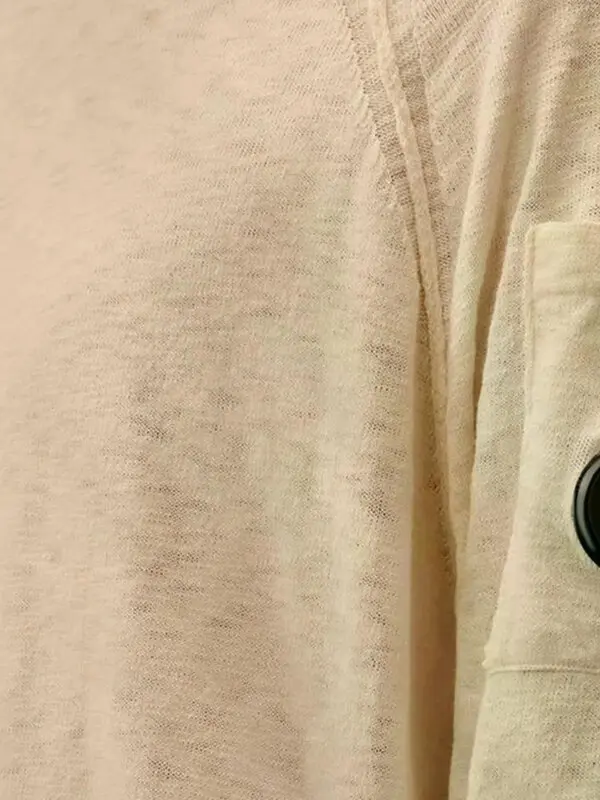 C.P. COMPANY Crew-neck Lens Raglan Sweater - Neutrals