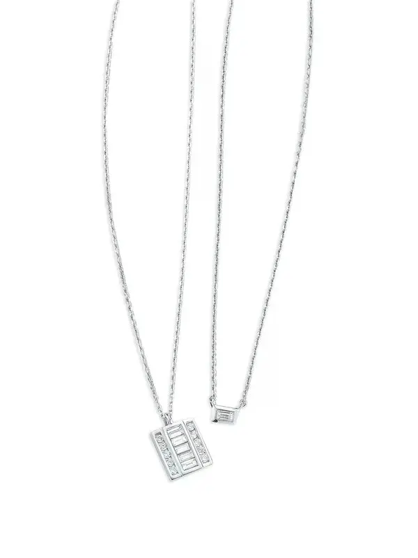 Mateo Diamond Square Pendant Necklace