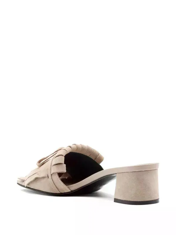 DONNARÌ Fringe Sabot Sandals