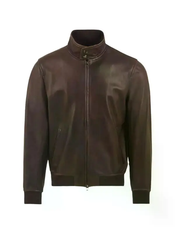 STEWART Leather Jacket - Brown