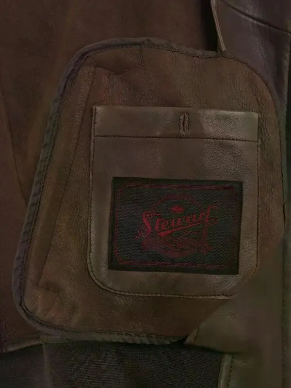 STEWART Leather Jacket - Brown