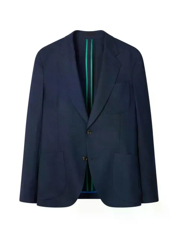 Paul Smith Buttoned Patch-pocket Blazer - Blue