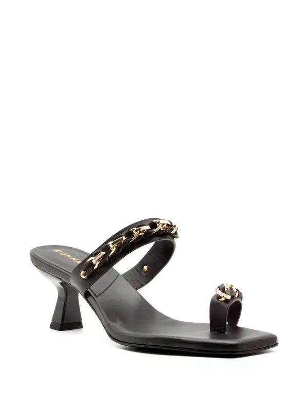 DONNARÌ Chain Strap Square Sandals