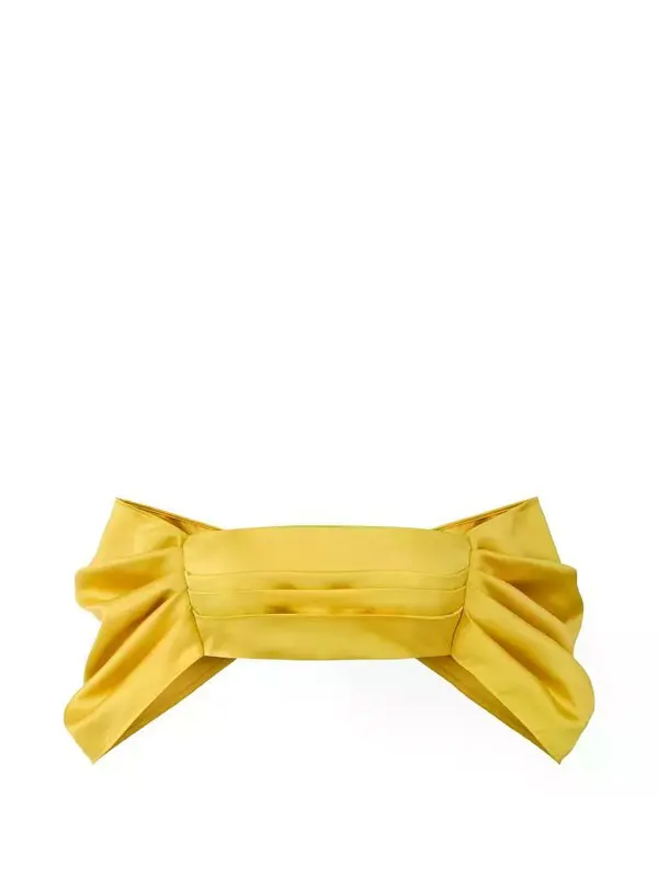 Elisabetta Franchi Bow Duchess Top - Yellow
