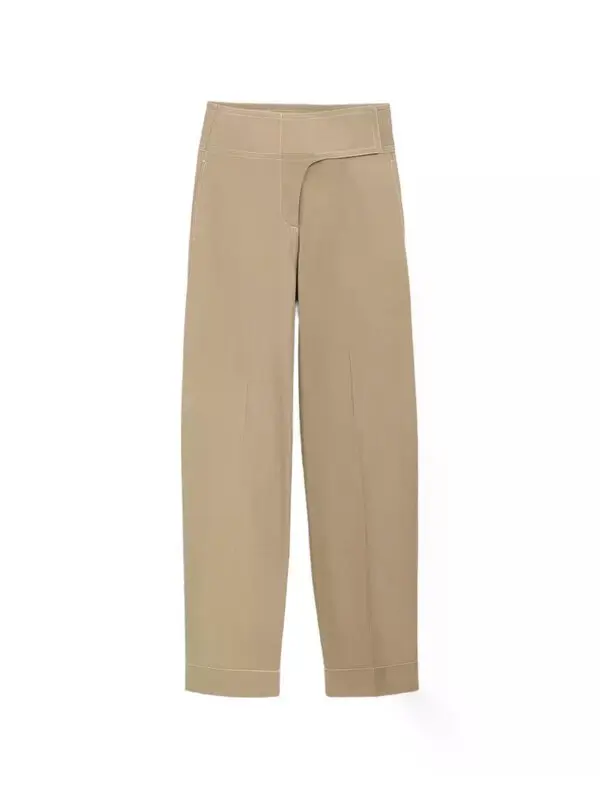 AMI Paris Cotton Gabardine Belted Trousers