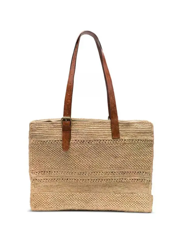 IBELIV Woven Raffia Tote - Neutrals