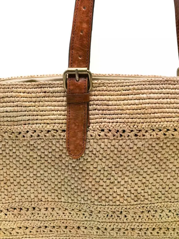IBELIV Woven Raffia Tote - Neutrals