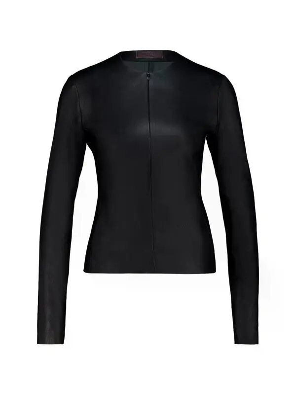 Stouls Long Sleeve Leather Top